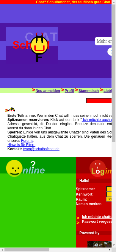 Der online Chat für Kinder, Schüler und Jugendliche - URL Scan Results | Tiny Scan