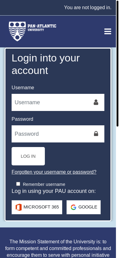 PAU Elearning: Log in to the site - URL Scan Results | Tiny Scan